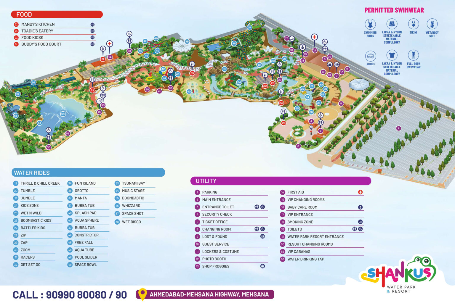 Park Map - Shankus Waterpark & Resort